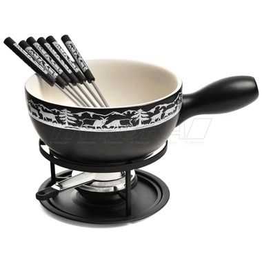 Fondue-Set Käsefondue im Caquelon